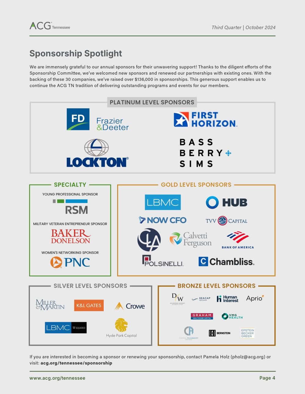 Q3 Newsletter - October 2024 | ACG Tennessee